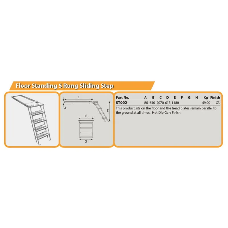 Floor Standing Step - Stedall Commercial Vehicle Components